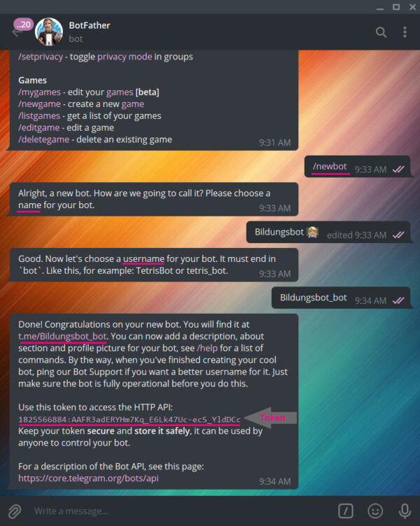 how to get token from BotFather Telegram | SmartBotsLand
