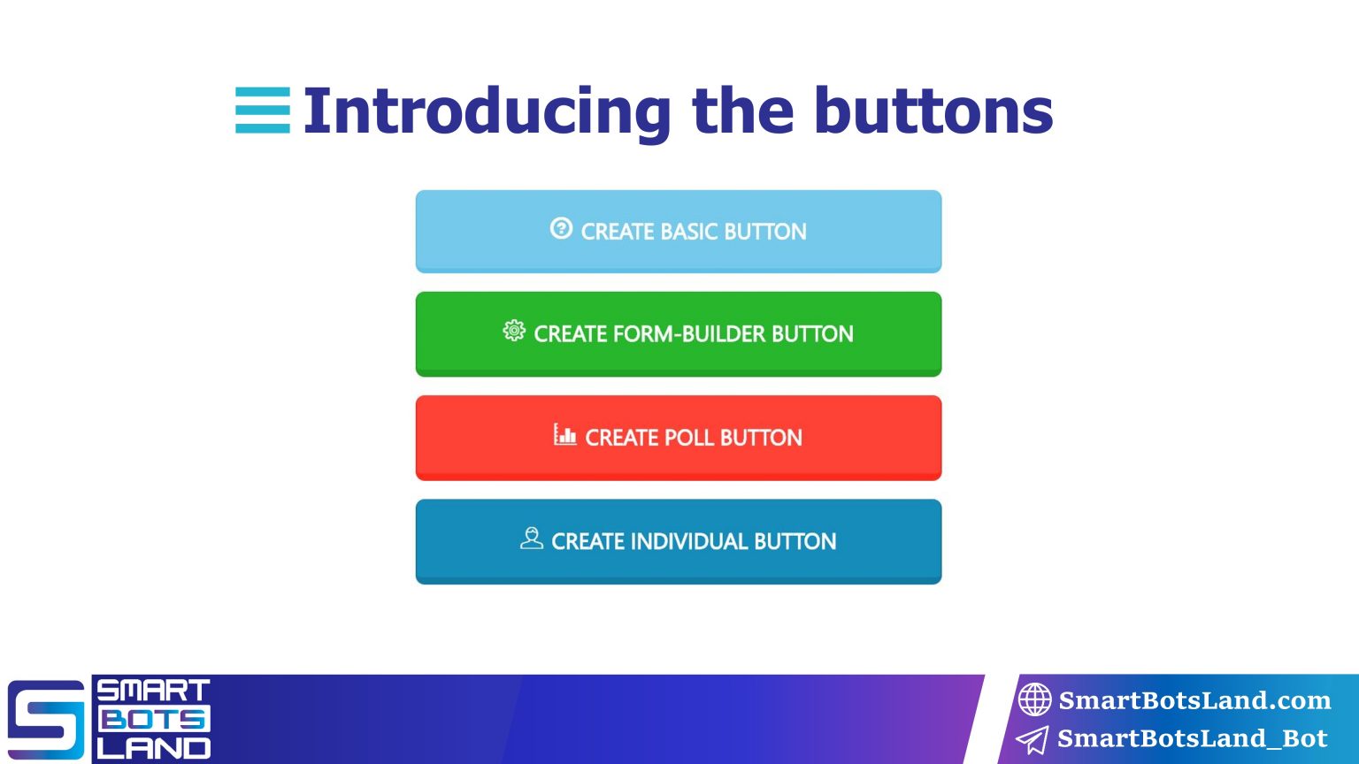 how to create telegram buttons with telegram bot | Smartbotsland