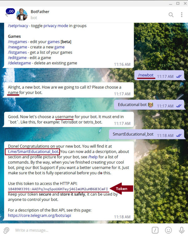 how to get token from BotFather Telegram | SmartBotsLand