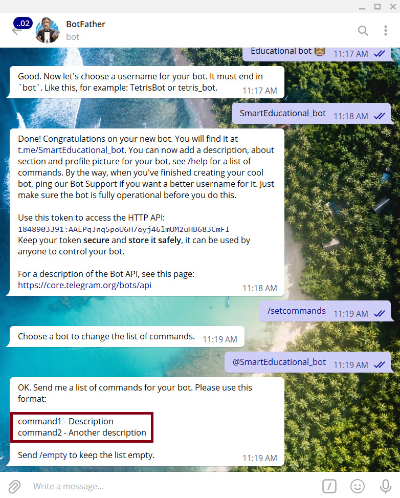 how to get token from BotFather Telegram | SmartBotsLand