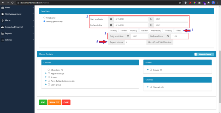 Send message in Telegram bot | Telegram bot | Smartbotsland