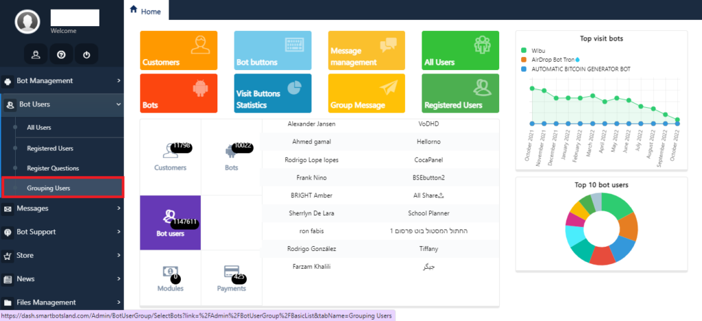 How to manage Telegram users?|Grouping bot users - SmartBotsLand