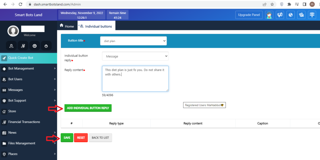 How to create Telegram bot button? | private button - SmartBotsLand